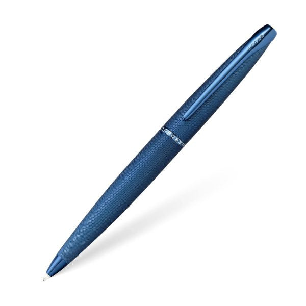 Cross ATX Sandblasted Dark Blue with PVD Polished Ballpoint Pen – Penhance