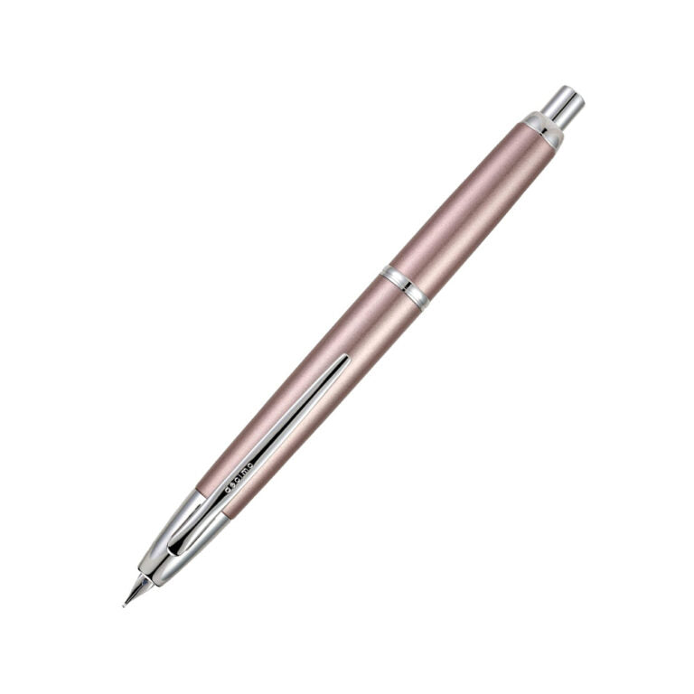 Pilot Capless Decimo Pink Champagne CT 18Kt Gold Medium Nib Fountain P ...